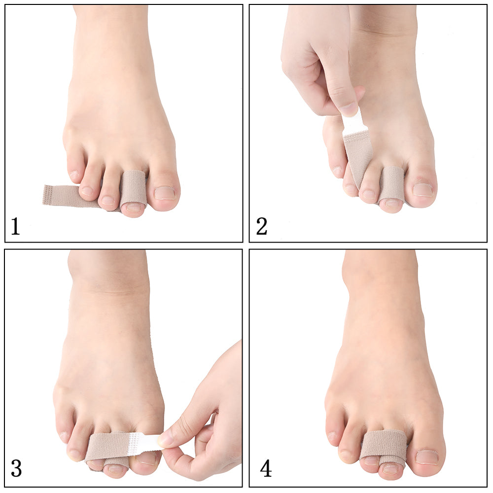 4 Pack Broken Toe Wraps, Cushioned Bandages, Hammer Toe | Better Toes ...